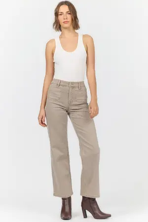 DEAR JOHN Holly High Waist Straight Denim Jeans