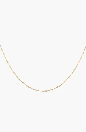 AURATE Unbreakable Barely There Chain Necklace - Yellow