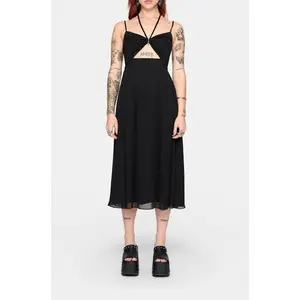 DISTURBIA Calla Keyhole Halterneck Midi Dress