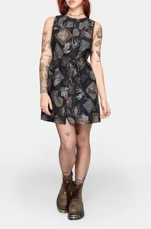 DISTURBIA Kleo Relics Pleated Mini Dress