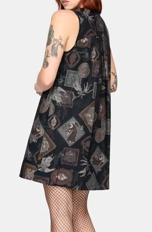 DISTURBIA Kleo Relics Pleated Mini Dress