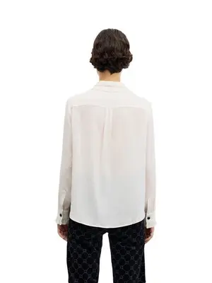 Gerard Darel Loren Silk Crepe Blouse