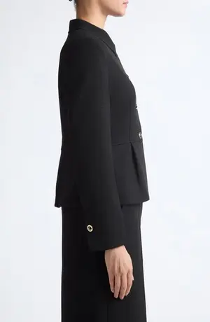 St. John Palais Stretch Suiting Peplum Jacket