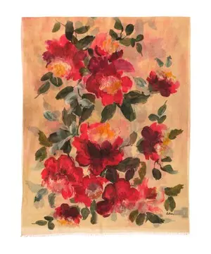 Echo Artists Floral Wrap - Pebble