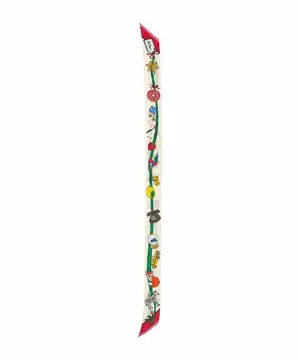 Echo Ornament Collection Silk Ribbon Scarf - Cream