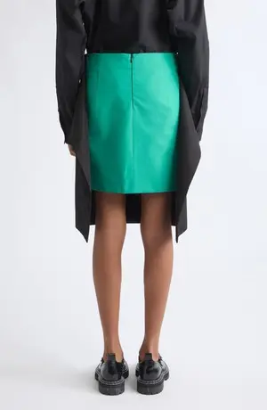 LII Contrast Back Midi Skirt