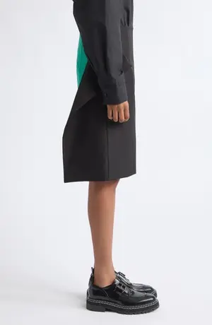LII Contrast Back Midi Skirt
