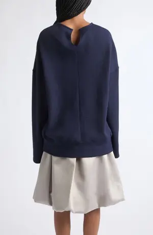 LII Cutout Back Crewneck Sweater