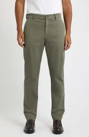 Canali Regular Fit Gabardine Chinos - Green