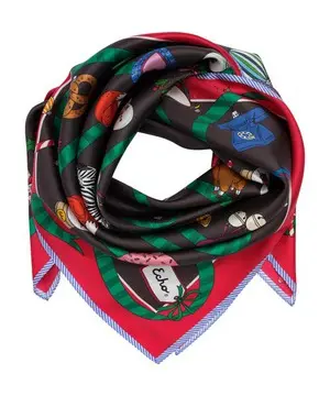 Echo Ornament Collection Silk Square - Black