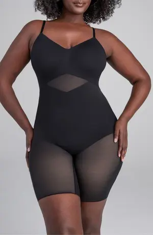HONEYLOVE Low Back Mid Thigh Shaper Bodysuit