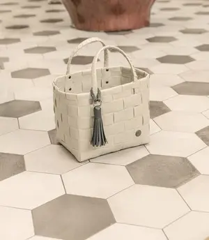 HANDED BY Mini Paris Recycled Plastic Tote Bag - Pale Grey
