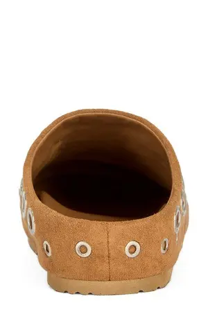 AZALEA WANG Marsha Grommet Faux Leather Flat Mule