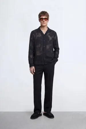 TWISTED TAILOR Ethan Floral Burnout Revere Shirt