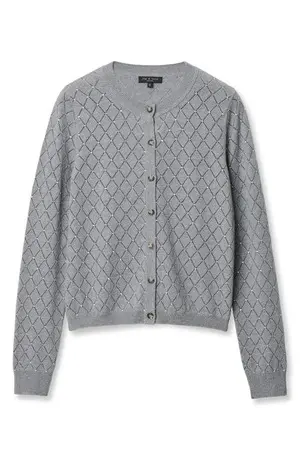 Rag & Bone Archie Embellished Cotton & Cashmere Cardigan