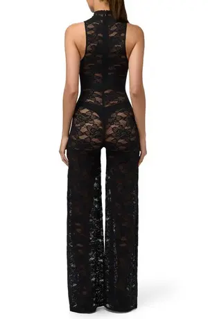 Naked Wardrobe Stretch Lace Jumpsuit