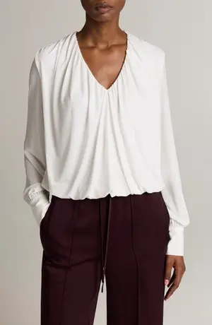 Vince V-neck Bubble Top