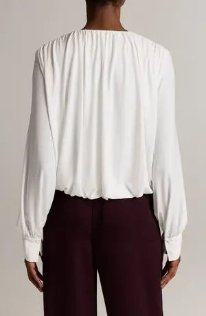 Vince V-neck Bubble Top