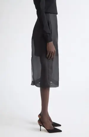 Carolina Herrera Silk Knee Length Skirt