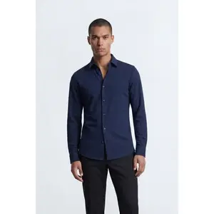 TWISTED TAILOR Noah Jersey Shirt - Navy