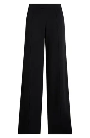 TAHARI ASL Wide Leg Sweater Knit Pants - Black