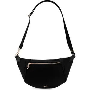 BAGGALLINI Securtex Anti-Theft Crescent Sling Bag Black