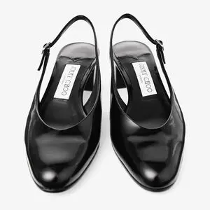 JIMMY CHOO Eyla Sling Back 45 Polished Calf Leather Slingbacks