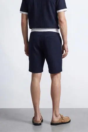 TWISTED TAILOR Henry Textured Knit Shorts With Drawstring Waist