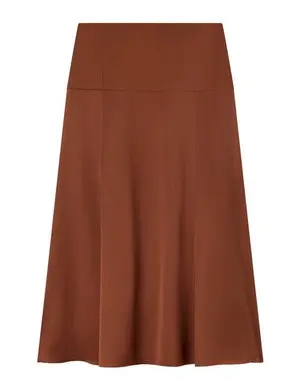 Whistles Panel Waist Satin Midi Skirt