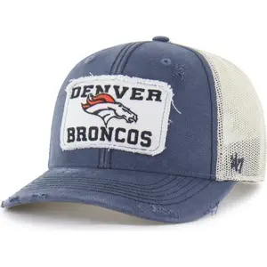'47 Denver Broncos Egremont Well-worn Adjustable Trucker Hat - Navy