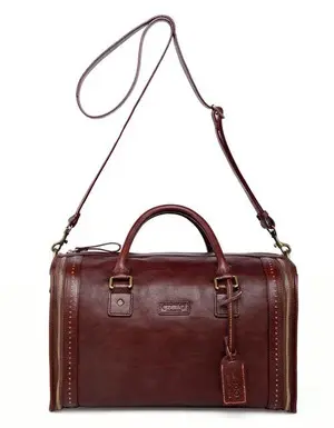 OLD TREND Nomad Genuine Leather Overnight Weekender Bag