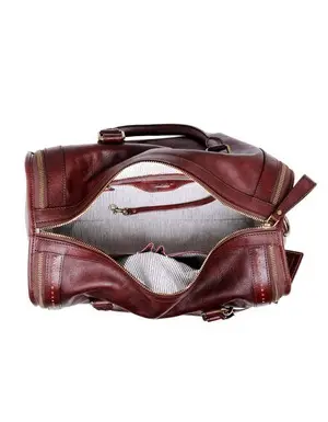 OLD TREND Nomad Genuine Leather Overnight Weekender Bag