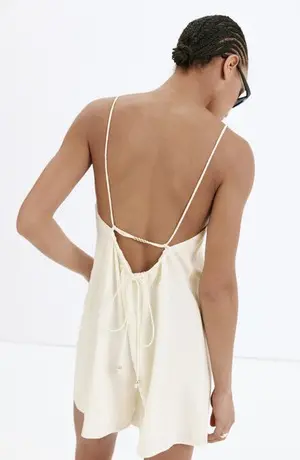 Mango Open Back Straight Jumpsuit