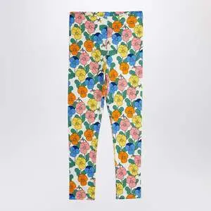 MINI RODINI Multicolour Leggings With Floral Pattern Multicolor