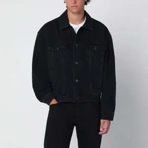 Saint Laurent Washed Denim Jacket - Black