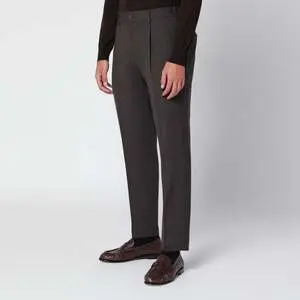 SANTANIELLO Trousers In Wool Blend - Brown