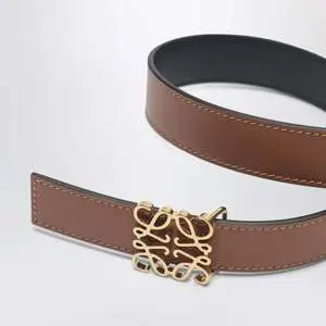 Loewe Reversible /black Anagram Belt