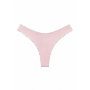 MONTCE Pale Blush Silkie Lulu Zig-zag Stitch Bikini Bottom - Pink