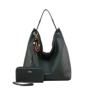 MKF COLLECTION - J'OMOR Eloa Hobo Bag With Wallet Dark