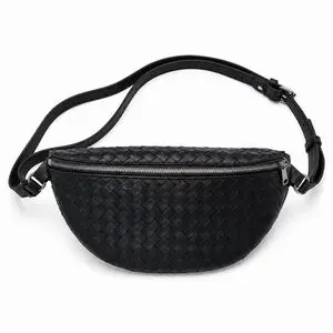 Mauritius Parker Woven Leather Crossbody Bag