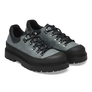 BIRKENSTOCK Prescott Low Oiled Leather Lace-up Boots - Basalt Gray