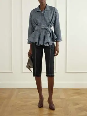 Jacquemus La Veste Cabana Belted Cotton Jacket - Gray