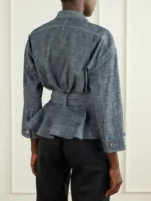 Jacquemus La Veste Cabana Belted Cotton Jacket - Gray