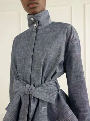 Jacquemus La Veste Cabana Belted Cotton Jacket - Gray
