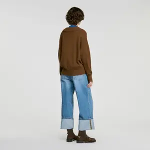 Sandro 2-in-1 Wool And Cashmere Sweater With Polo Collar
