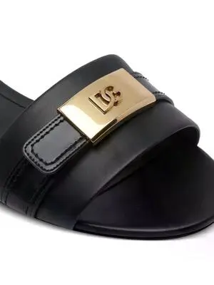 Dolce & Gabbana Logo-plaque Leather Sandals
