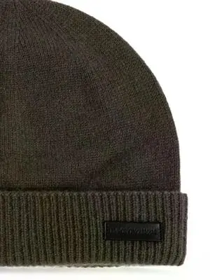 Emporio Armani Logo-patch Cashmere Beanie Hat