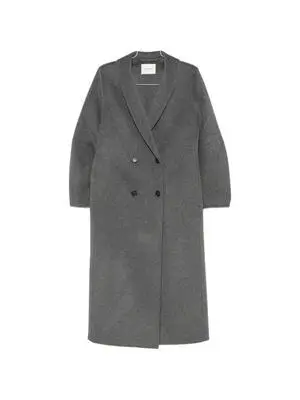 LISA YANG Double-breasted Shawl-lapel Coat - Grey