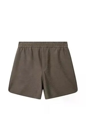 Emporio Armani Monogram Pattern Shorts - Brown