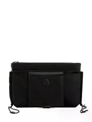 Moncler Logo Patch Messenger Bag - Black